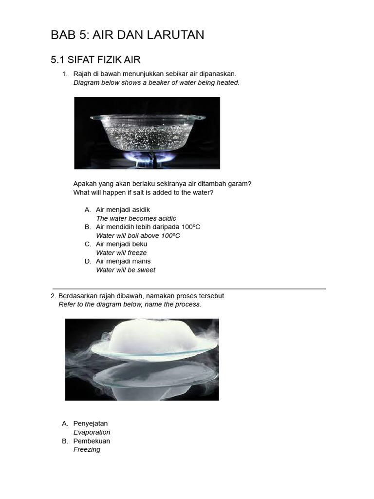 Science F2 Sains BAB 5 2022 | PDF