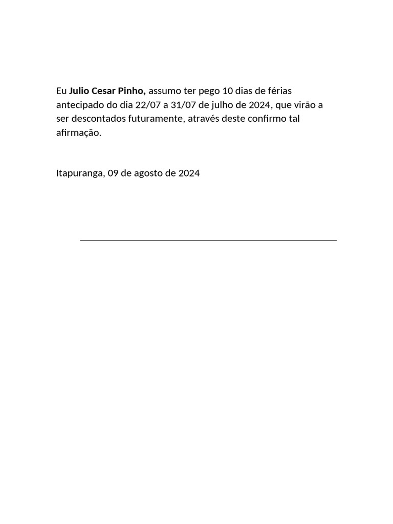 Eu Julio Cesar Pinho | PDF