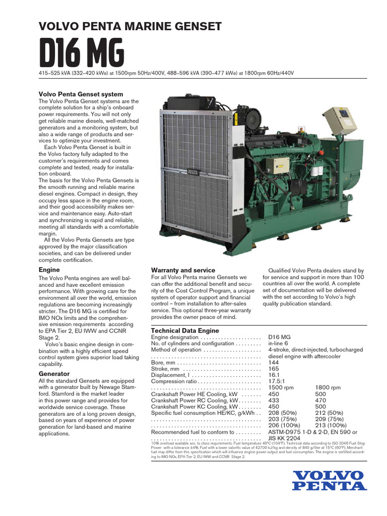 Volvo Penta-D16 MG-User Manual | PDF