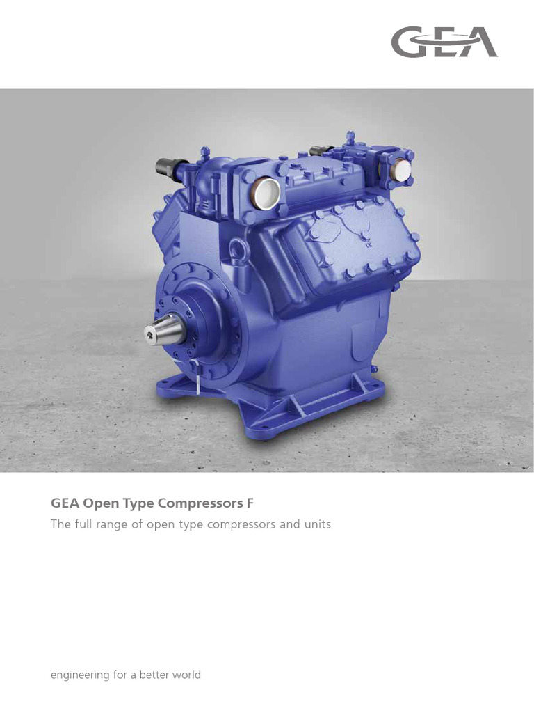 GEA Open Type Compressors F Manual | PDF
