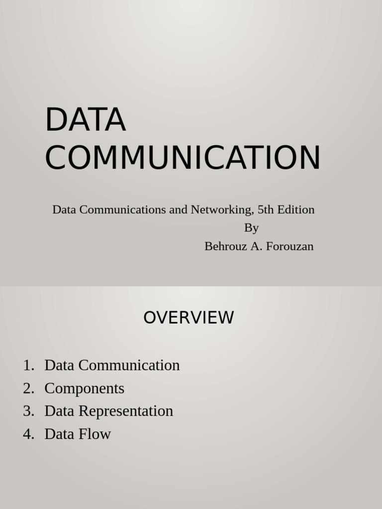2-Module 1 Introduction - Communications Model-18!07!2024 | PDF