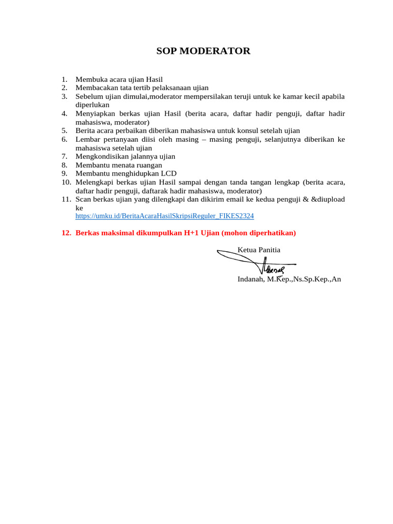 SOP MODERATOR | PDF