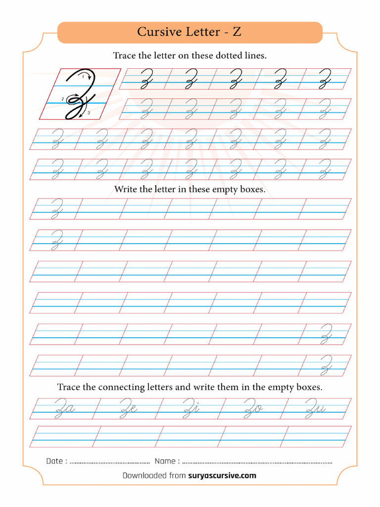 Cursive Capital Letter Z | PDF