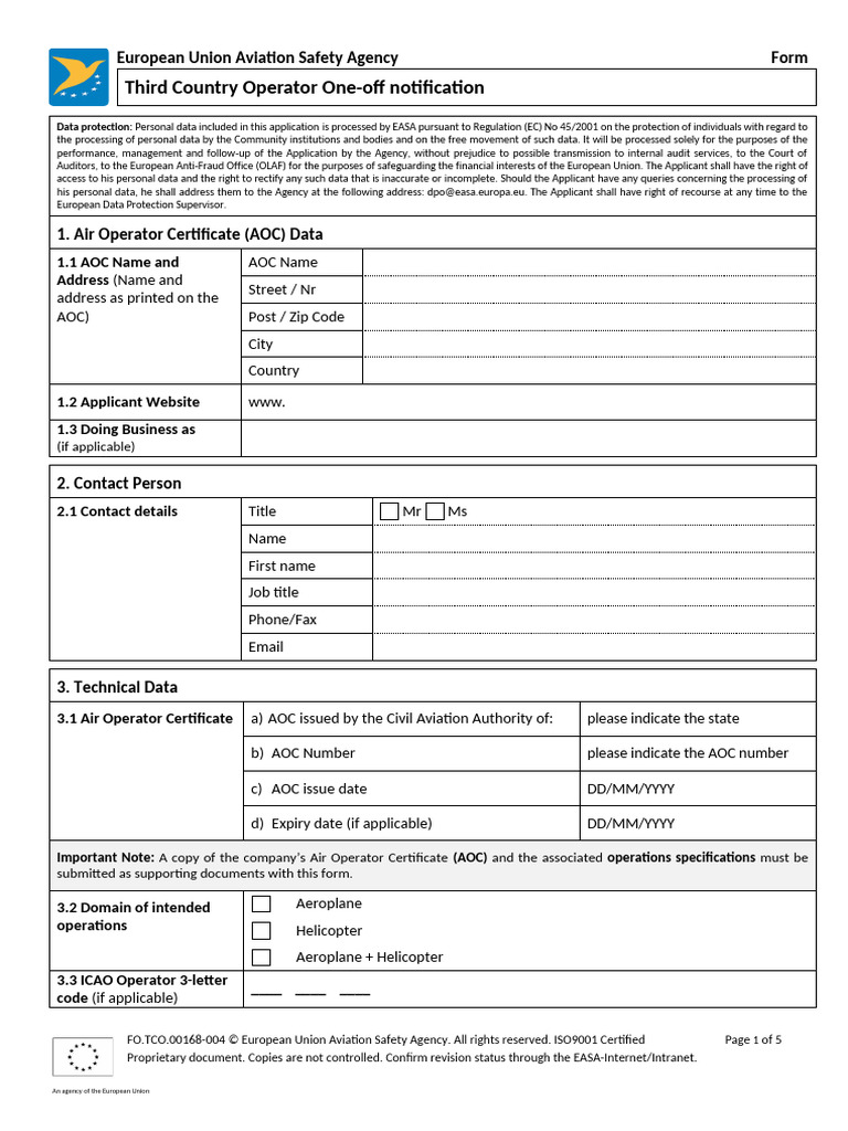 FO - TCO .00168-004 - TCO One-Off Notification | PDF