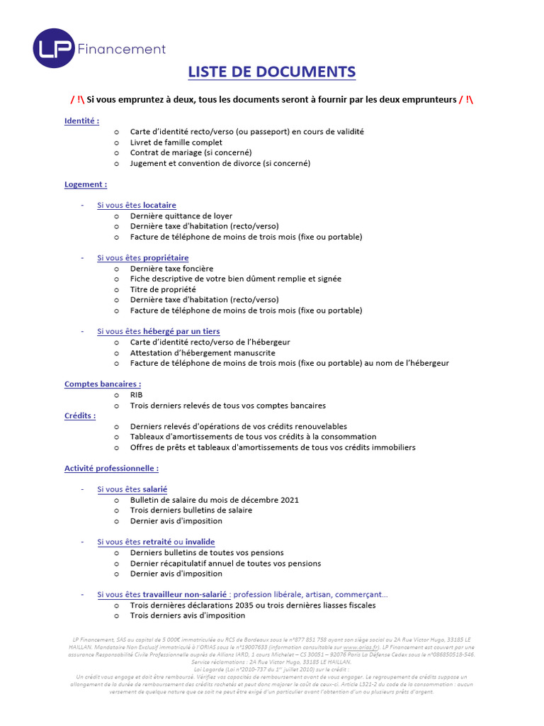 Liste de Documents | PDF