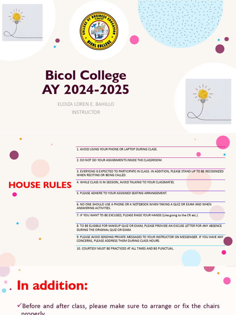 House Rules and Grading System | PDF
