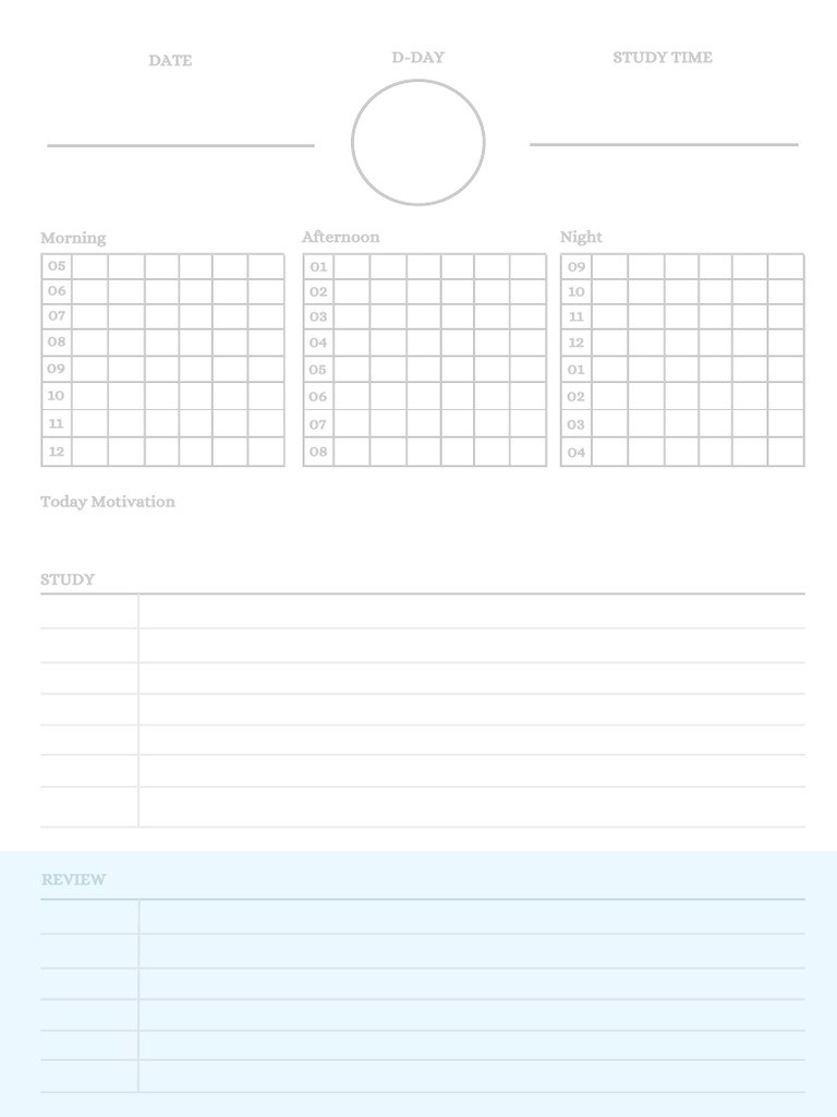 Study Planner PDF | PDF