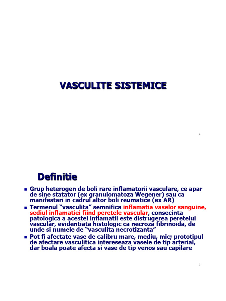 Curs12 Vasculite Mar2022 | PDF