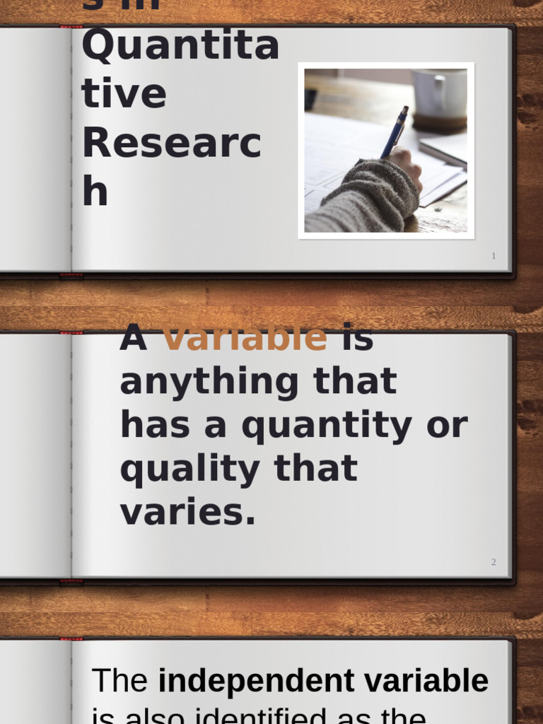 Variables in Quantitative Research. Students | PDF