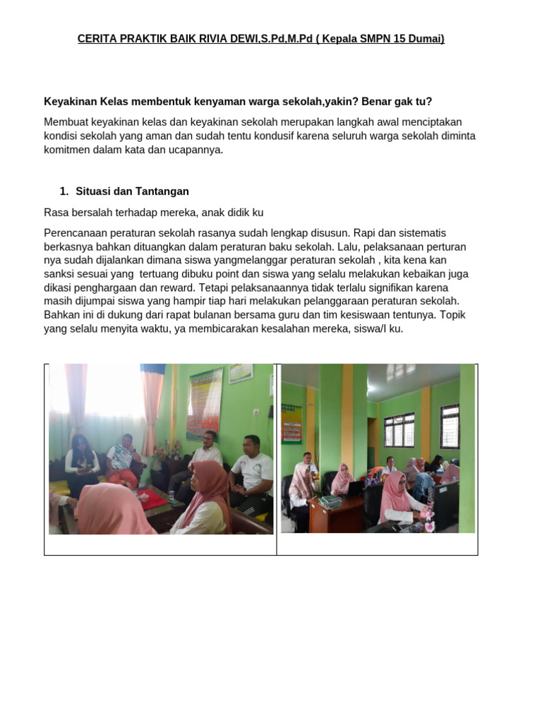 Cerita Praktik Baik Rivia Dewi | PDF