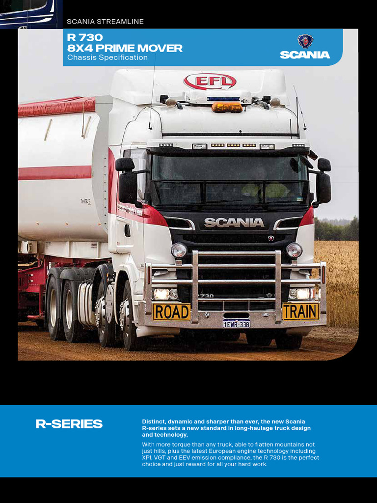 R730 8x4 Prime Mover Chassis Specification | PDF | Truck | Automotive ...