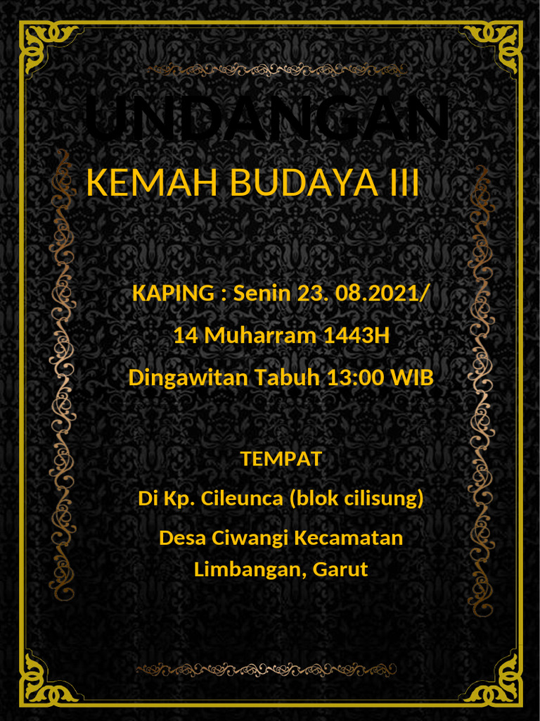 Undangan Kemah Budaya 3 Rev | PDF