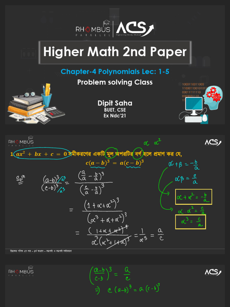 Problem Solving Class ( - ) by Dipit Saha | PDF