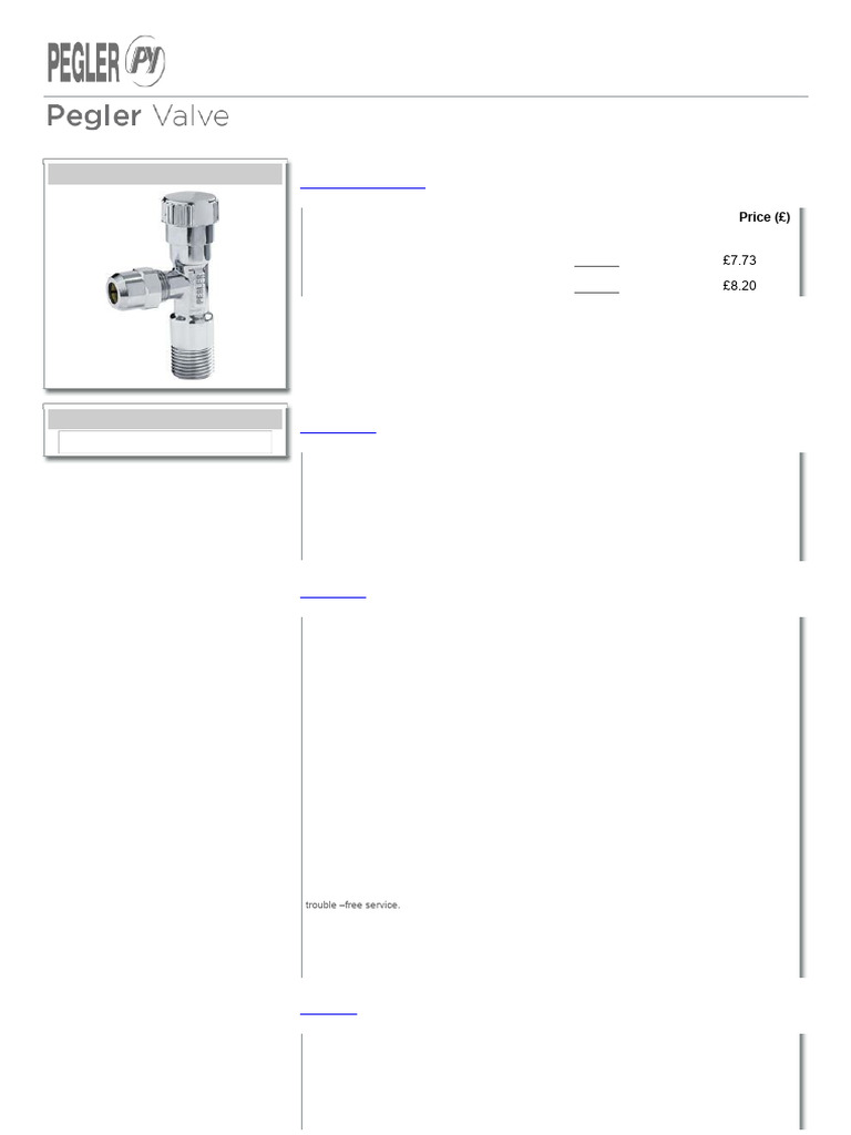 76 Angle Valve RW | PDF