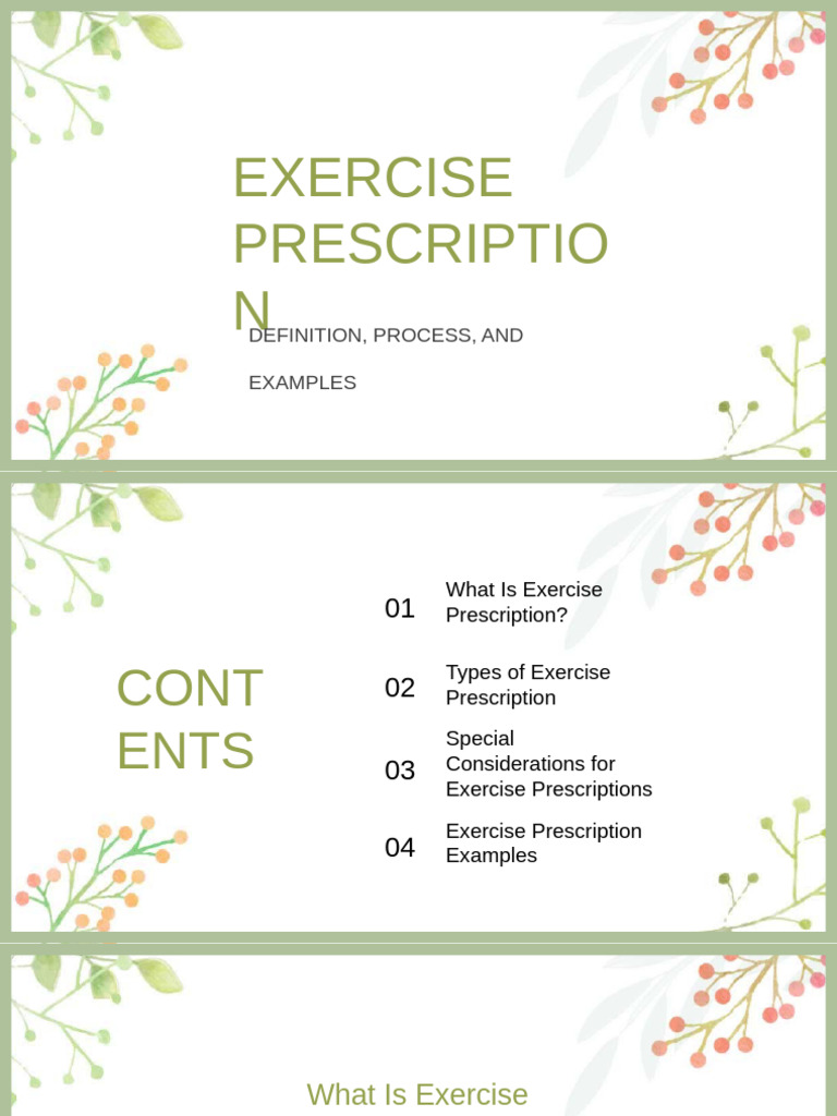 Exercise Prescription | PDF | Strength Training | Career & Growth