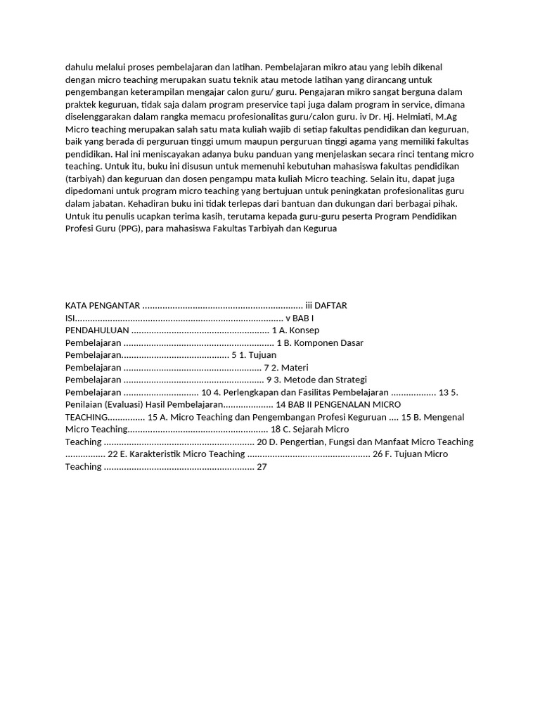 Template Daftar Isi | PDF