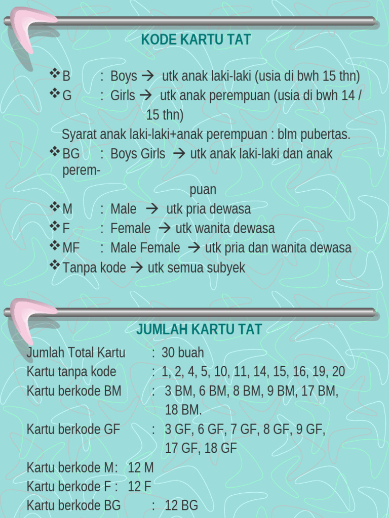 Tema Laten Kartu Tat | PDF
