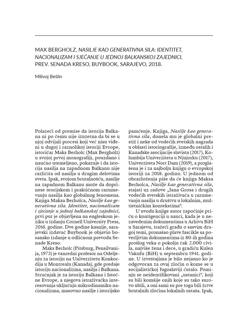 Max Berholc Prikaz | PDF