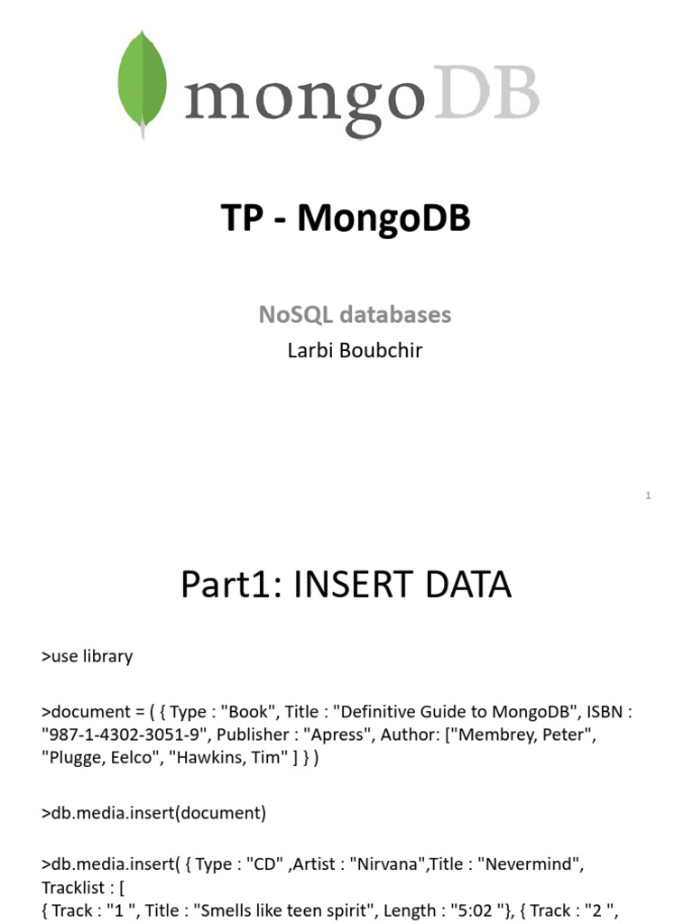 Lab1 MongoDB | PDF