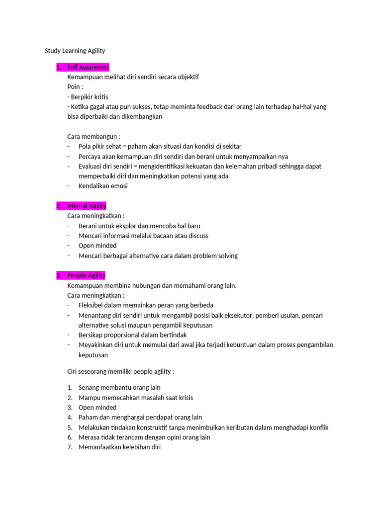 Study Learning Agility | PDF