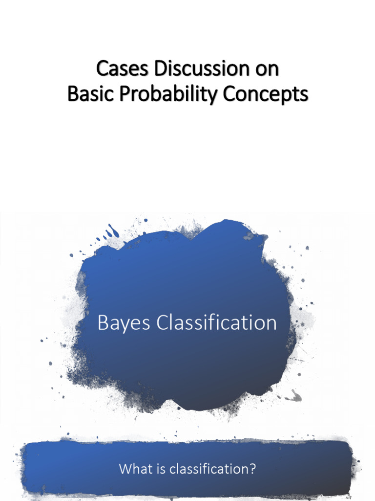 Classification and Bayes Theorem Explained | PDF | Statistical ...