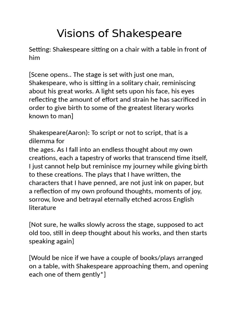 Shakespeare Play-2 | PDF