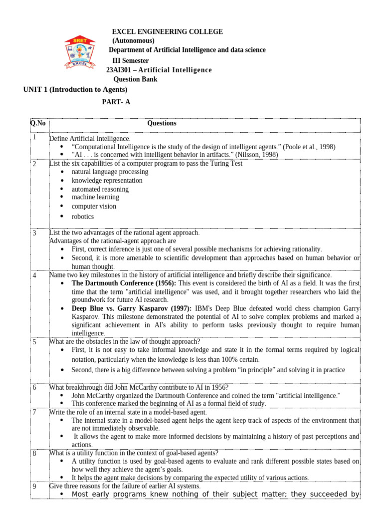FAI QB&A UNIT 1 | PDF