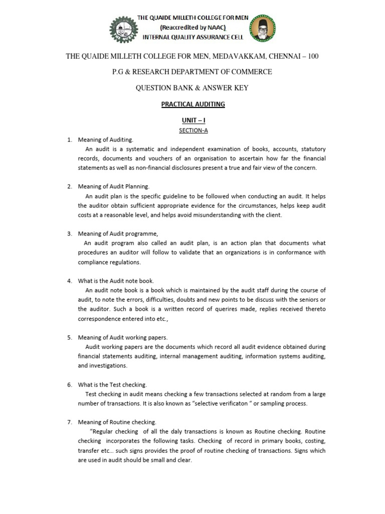 Practical Auditing | PDF