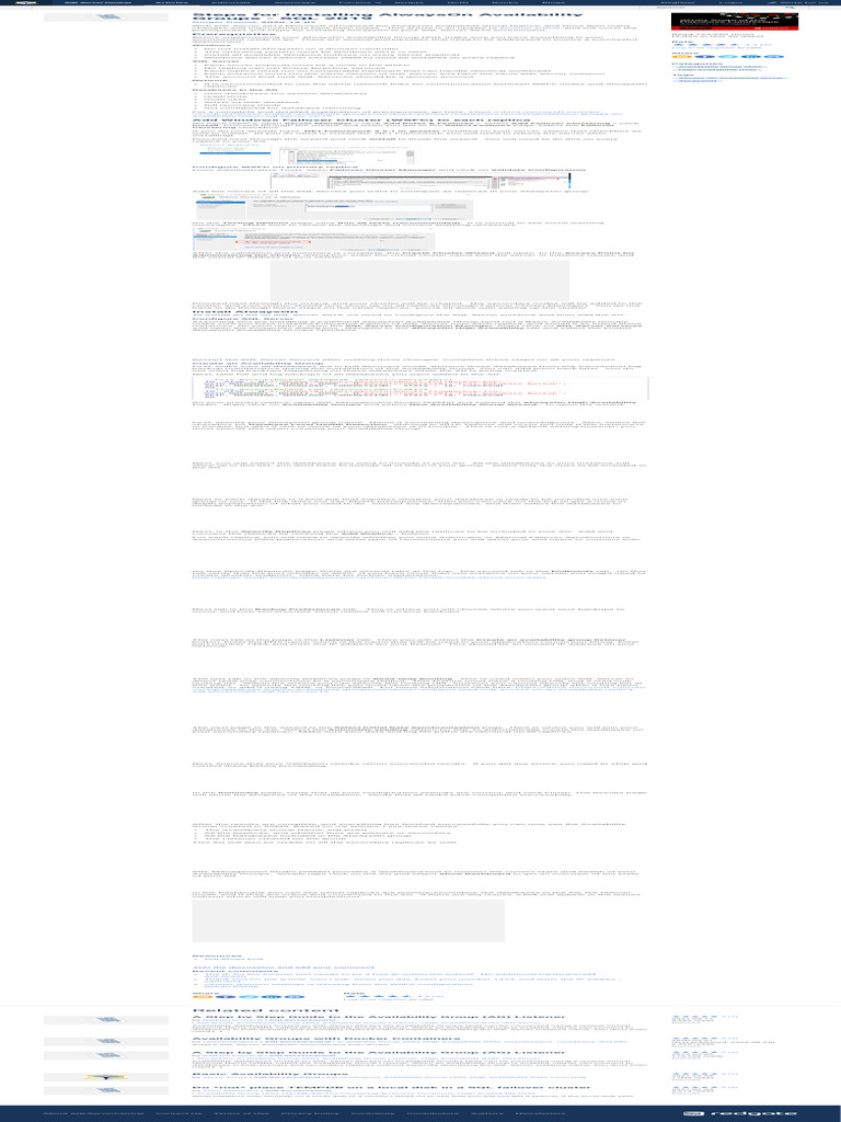 Steps For Installing AlwaysOn Availability Groups - SQL 2019 - SQLServerCentral | PDF