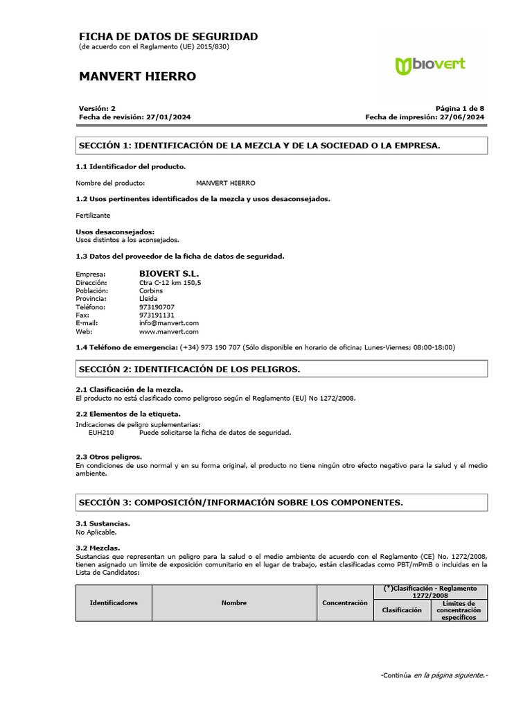 Manvert Hierro V.2. | PDF