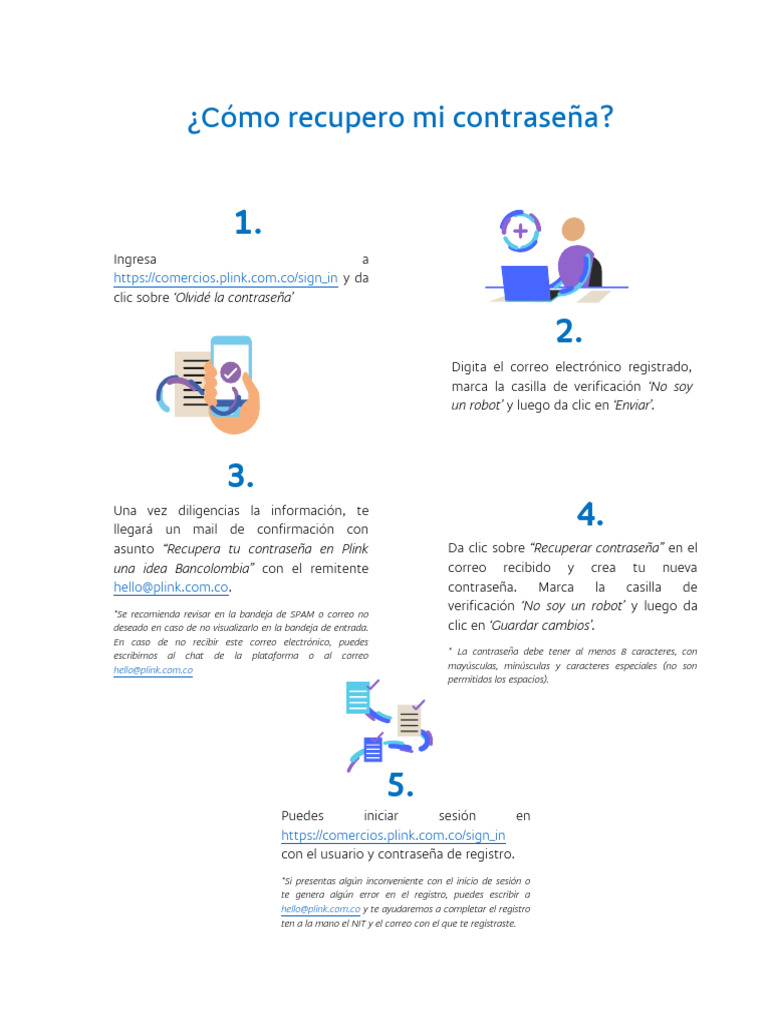 Paso A Paso Registro Recuperación de Contraseña | PDF
