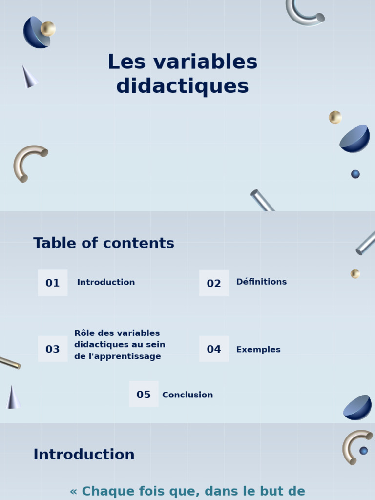 Les variables didactiques | PDF