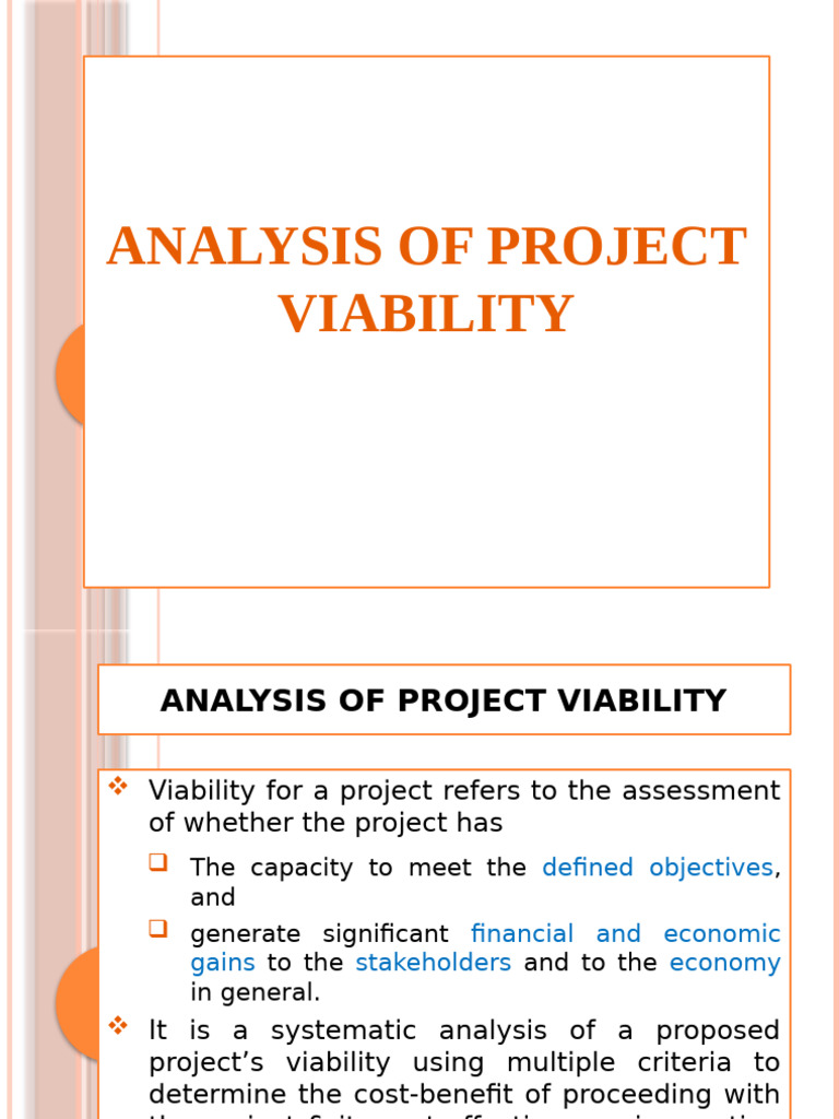 Analysis of Project Viability - NBE2 | PDF