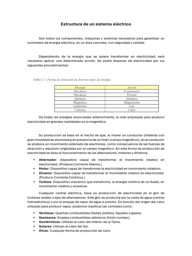 02 Estructura de un sistema eléctrico | PDF