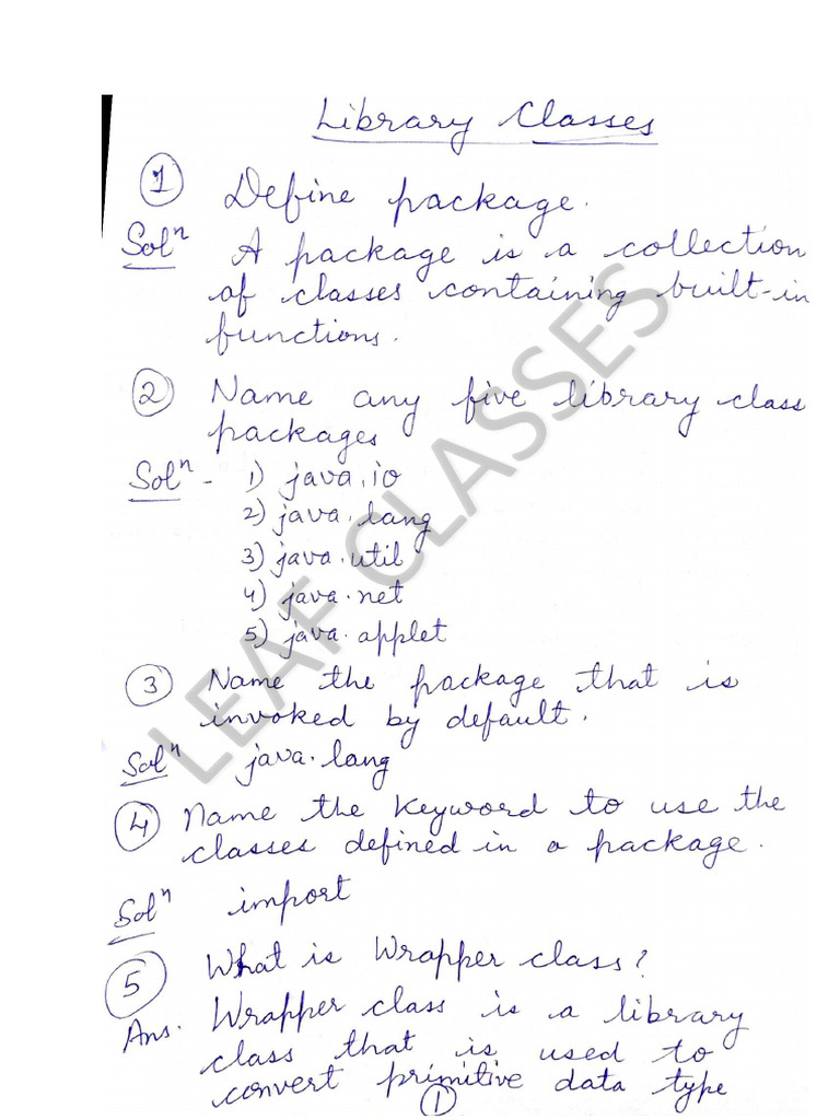 Libraryclasses | PDF