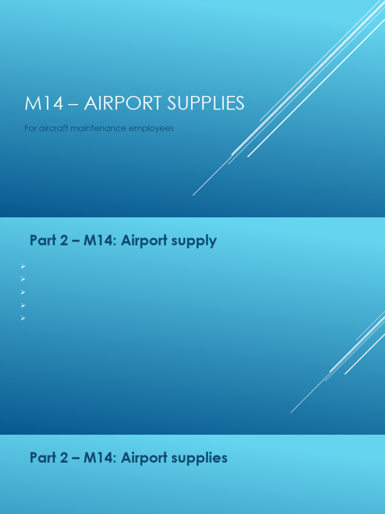 M14 Airport supplies | PDF