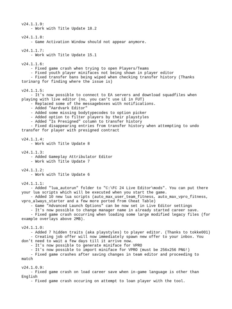 Changelog | PDF