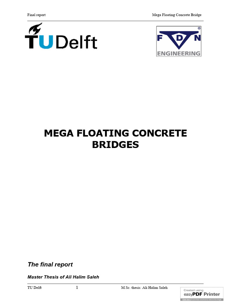Mega Floating Concrete Bridges | PDF