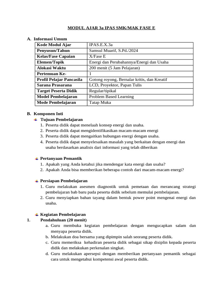 MA BAB III IPAS Peksos 15 Juli 2024 | PDF