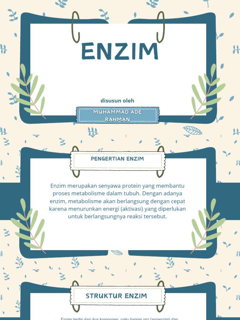 Biologi Enzim 1 | PDF