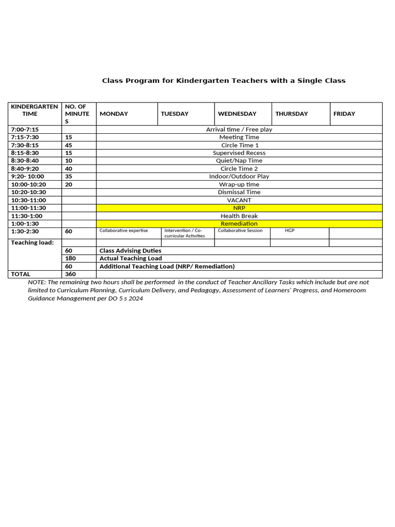 Class-Program-for-Kindergarten-Teachers-with-a-Single-Class-and-2 ...