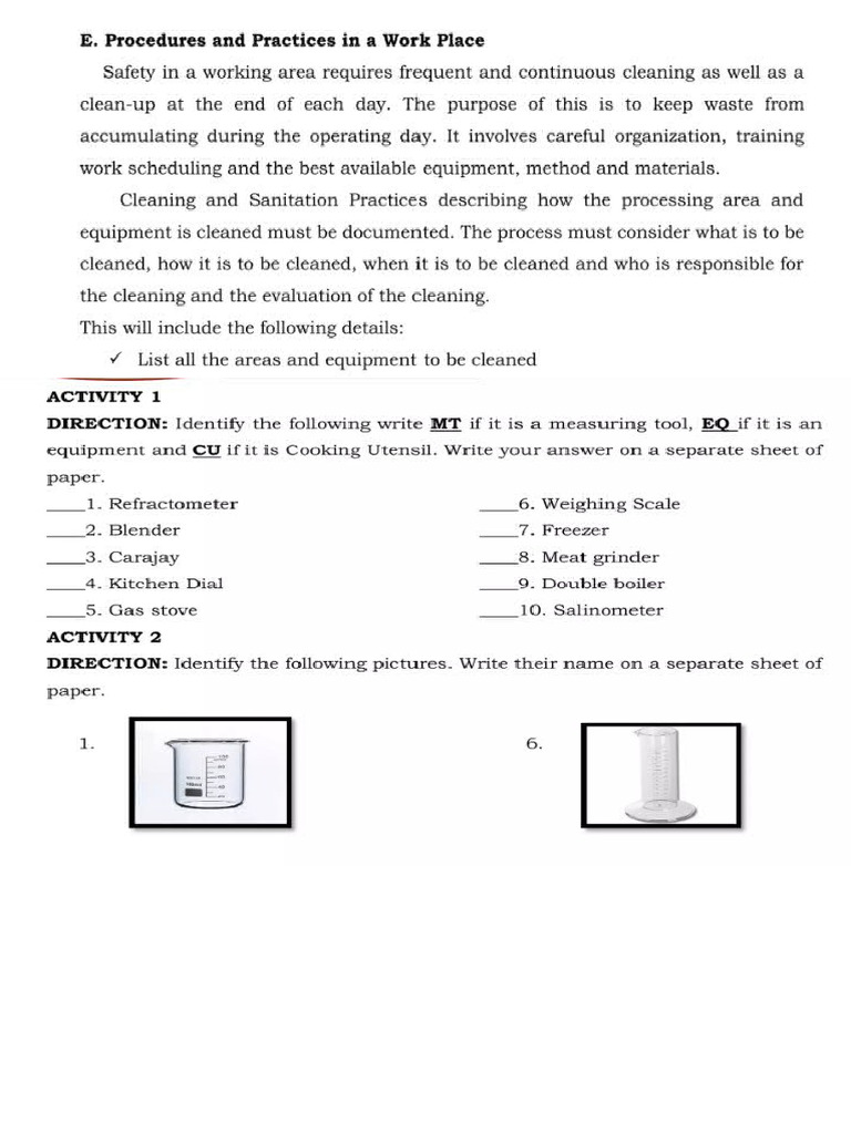 Tle 8 (Food Processing) | PDF