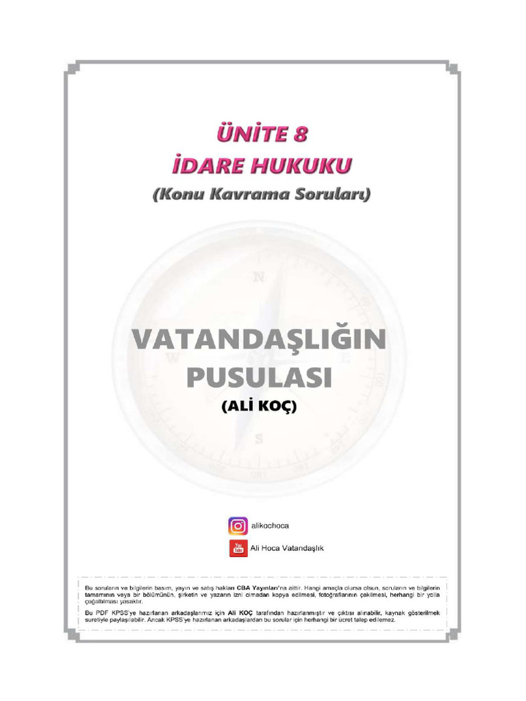 Ünite İdare Hukuku | PDF
