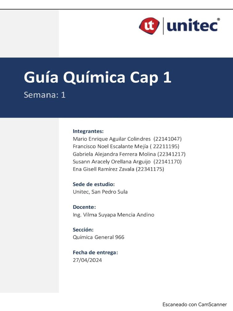 Quimica Guia 1 | PDF