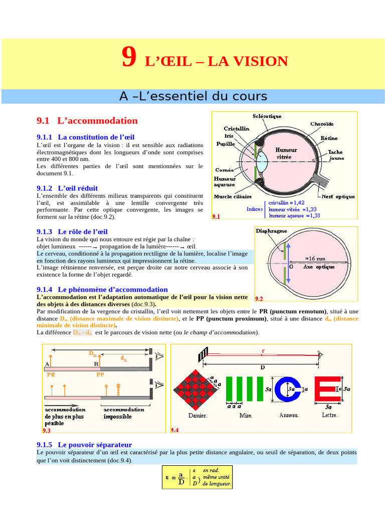 11 Oeil Vision | PDF | Teaching Methods & Materials