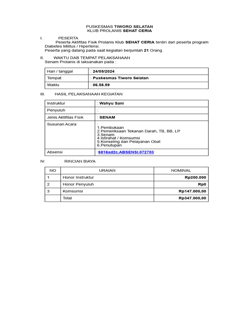 Tiworo Selatan: 6816ad2c.ABSENSI.072703 | PDF