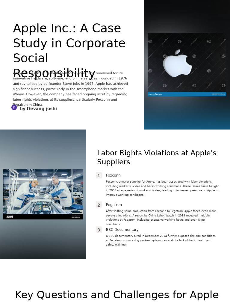 Apple’s CSR Challenges and Strategies | PDF | Supply Chain | Apple Inc.