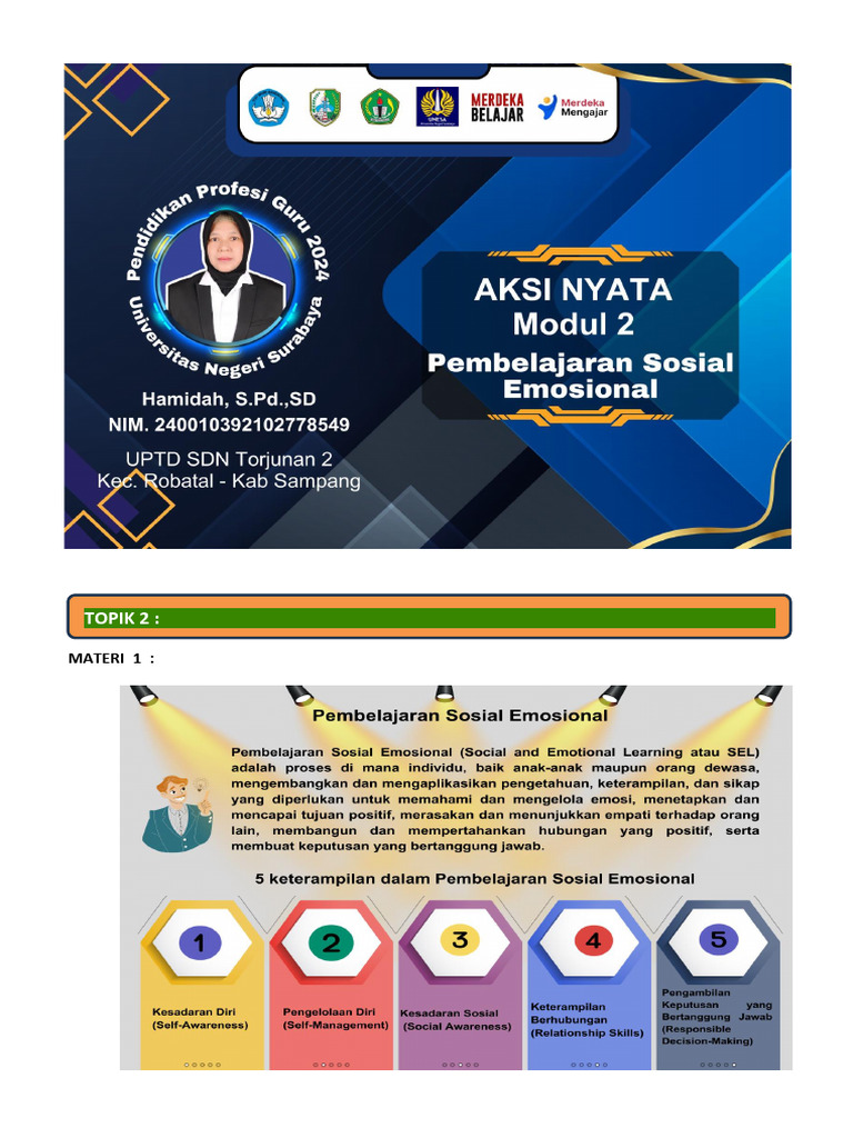 Aksi Nyata Modul 2 PPG Baru | PDF