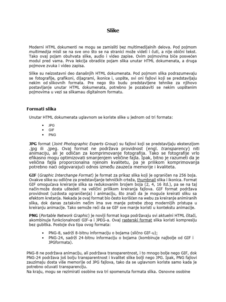 CSS Multimedija - Slike | PDF