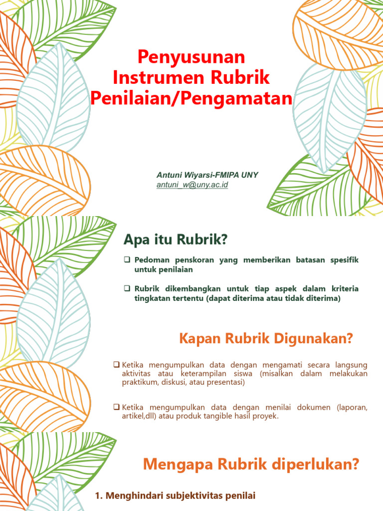 Penyusunan Rubrik | PDF